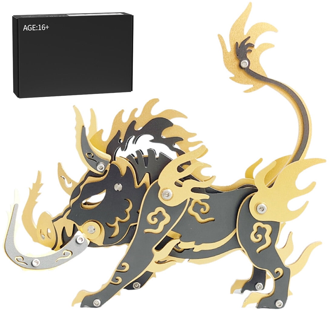 3D Metal Puzzle Mythical Beast Model Kit, 100PCS 3D Assembly Mechanical ...