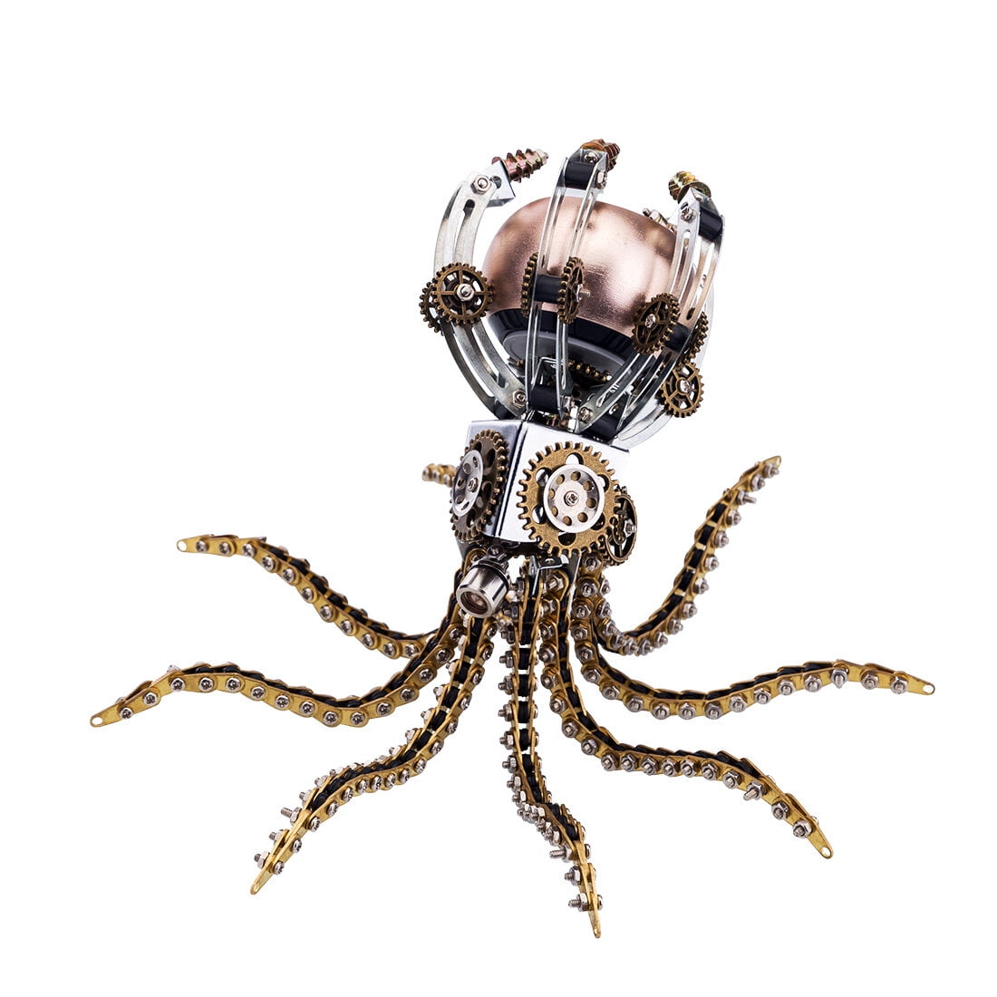 3D Metal Puzzle for Adults, 1060+PCS DIY Assemble Steampunk Octopus ...