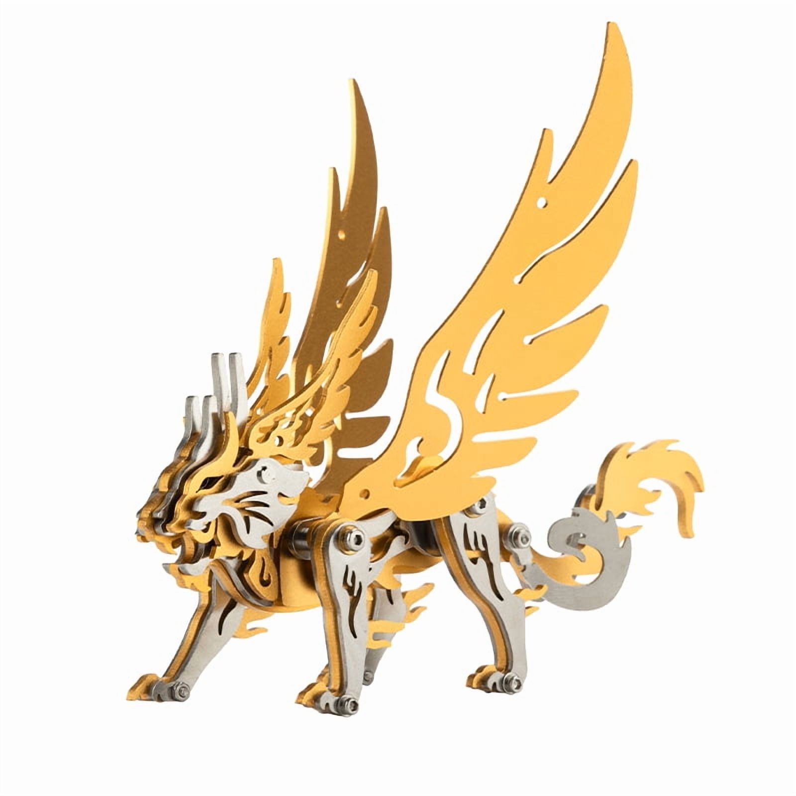 3D Metal Puzzle for Adults, 120Pcs 3D DIY Mechanical Punk Ancient Celestial Heavenly Fierce ...