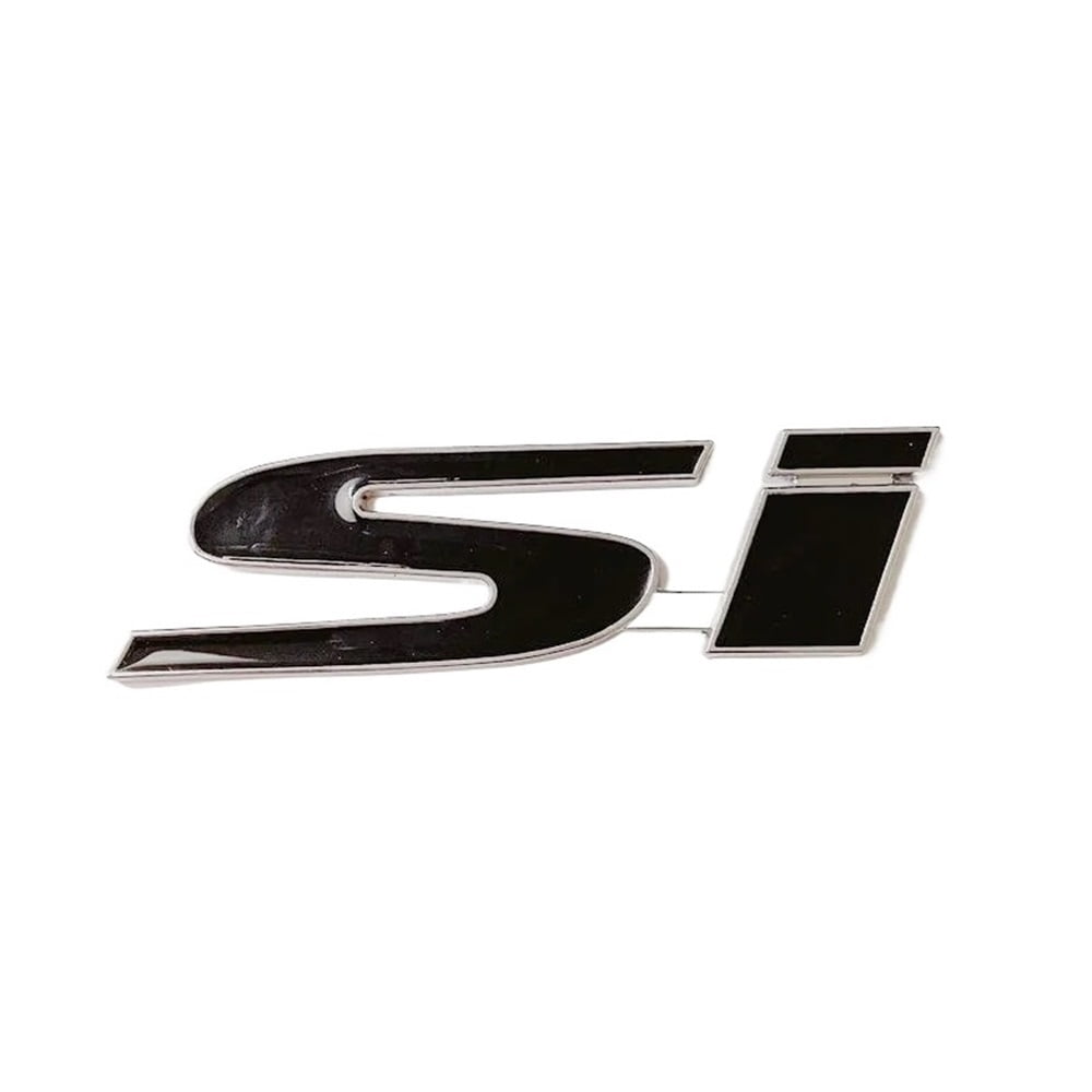 3D Metal SI Logo Rear Trunk Front Grille Auto Badge Chrome Sticker Car ...