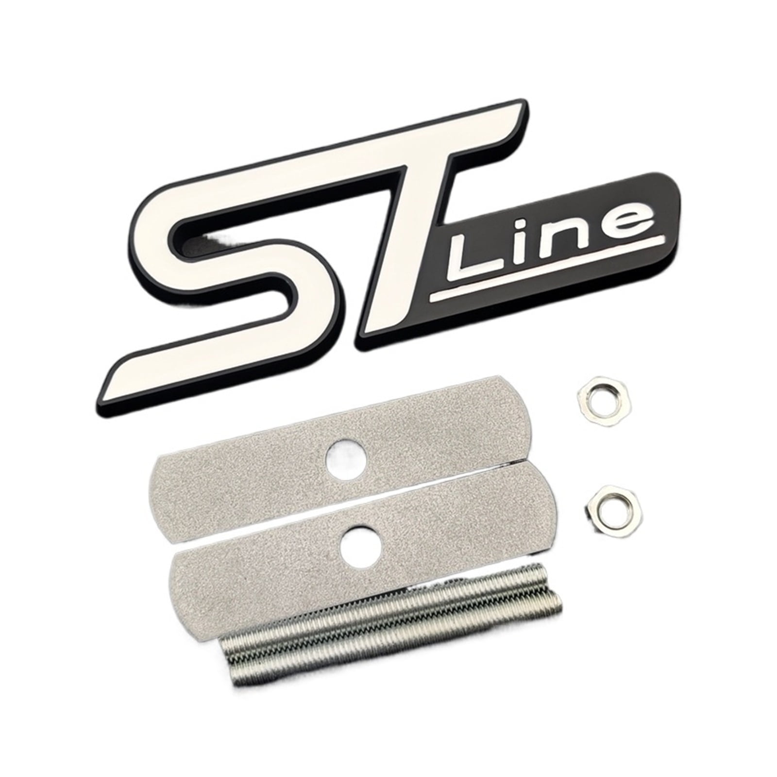 3D Metal ST Line Logo Badge Car Side Front Grill Embelm Sticker ...
