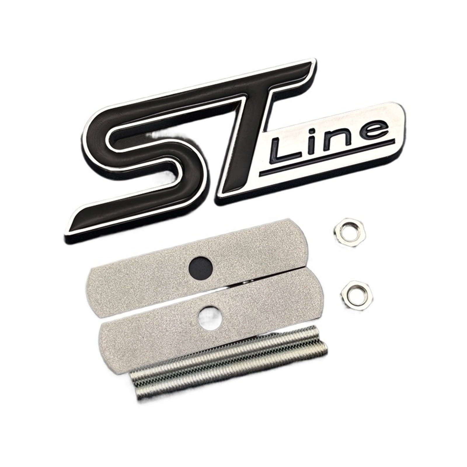 3D Metal ST Line Logo Badge Car Side Front Grill Embelm Sticker ...