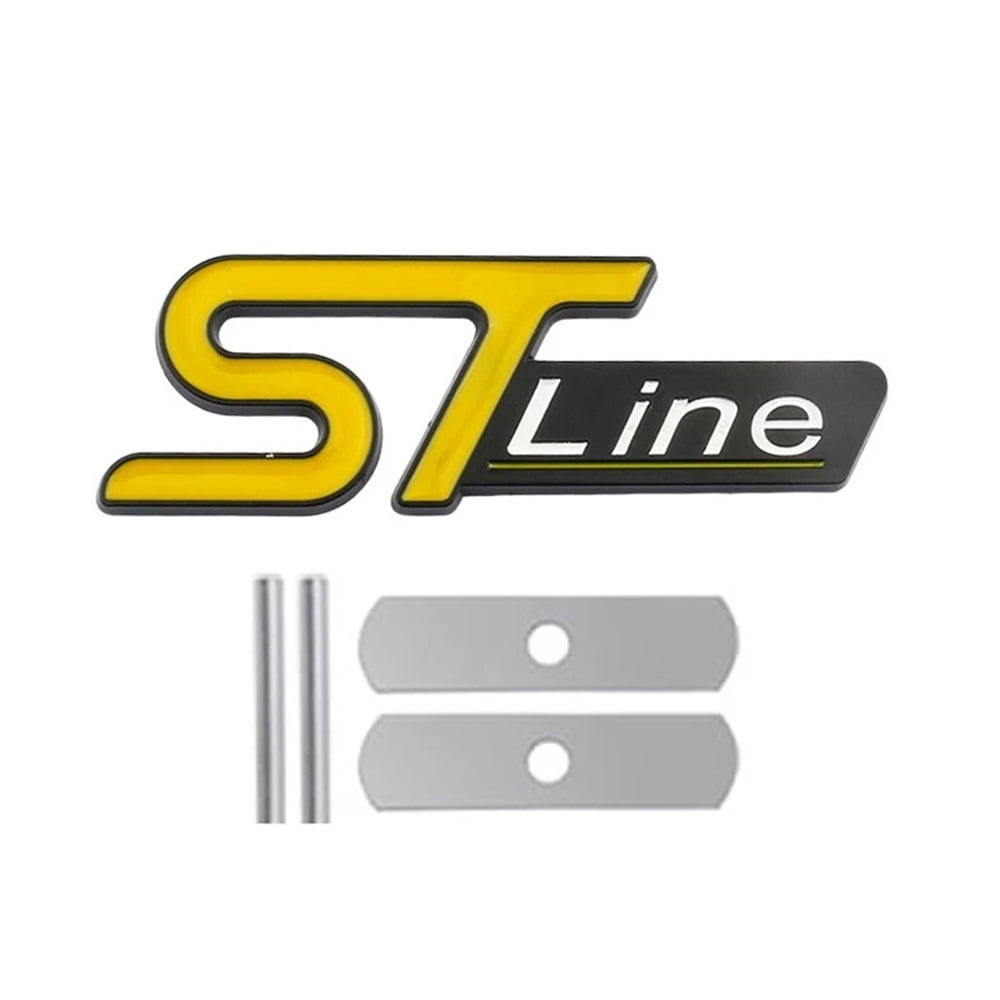 3D Metal ST Line Logo Car Front Grill Rear Trunk Emblem For Ford Kuga ...