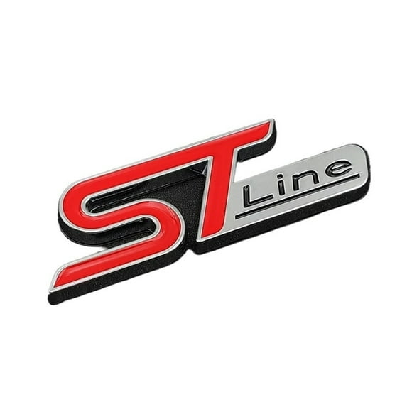 3D Metal ST Line Sticker Car Front Grill Emblem Trunk Badge ST Line ...