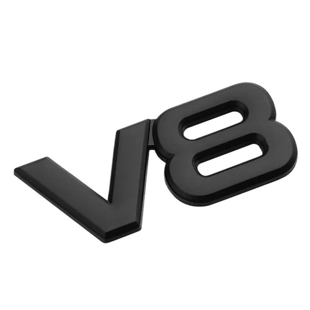 3D Metal V6 V8 Car Logo Stickers Universal Exterior Stickers Scratch ...
