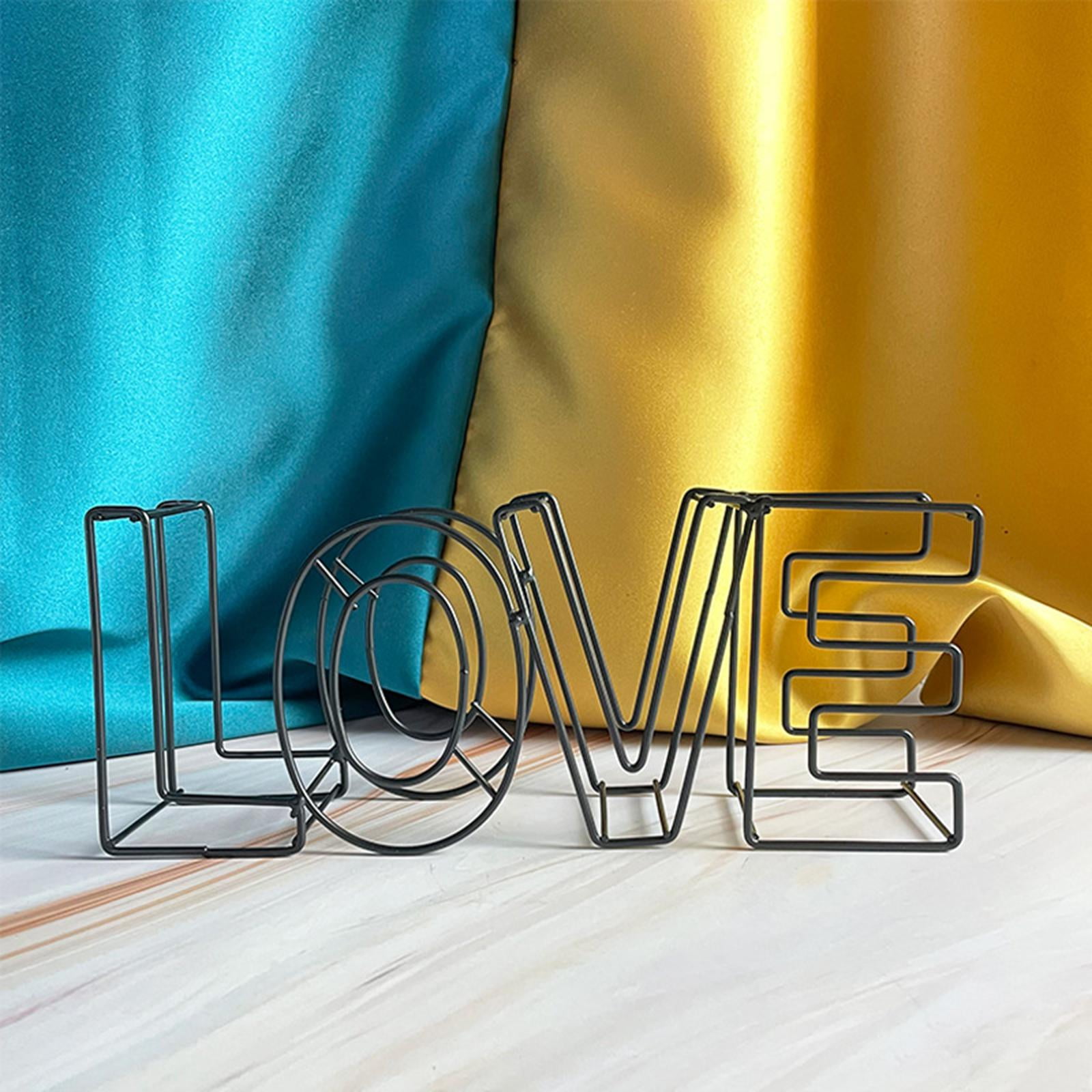 3D Metal Wire Letters Table Top Ornaments for Valentine'S Day Mantel or ...