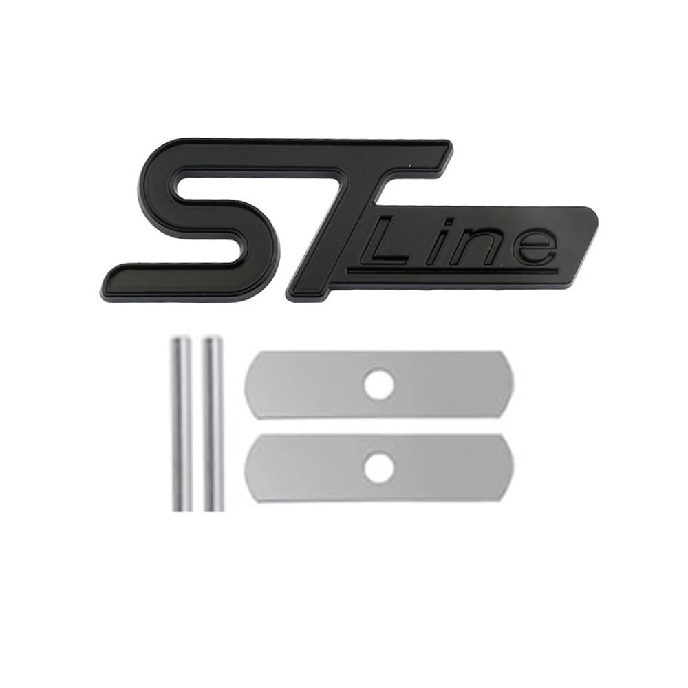 3D Metal Yellow Green Blue Red Black Logo ST Line Emblem Car Front ...