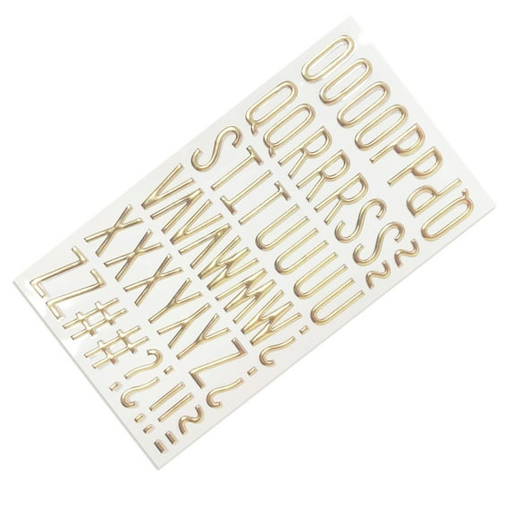 3D Metallic Color Letter Number Sticker PVC Letter Sticker Scrapbooking ...