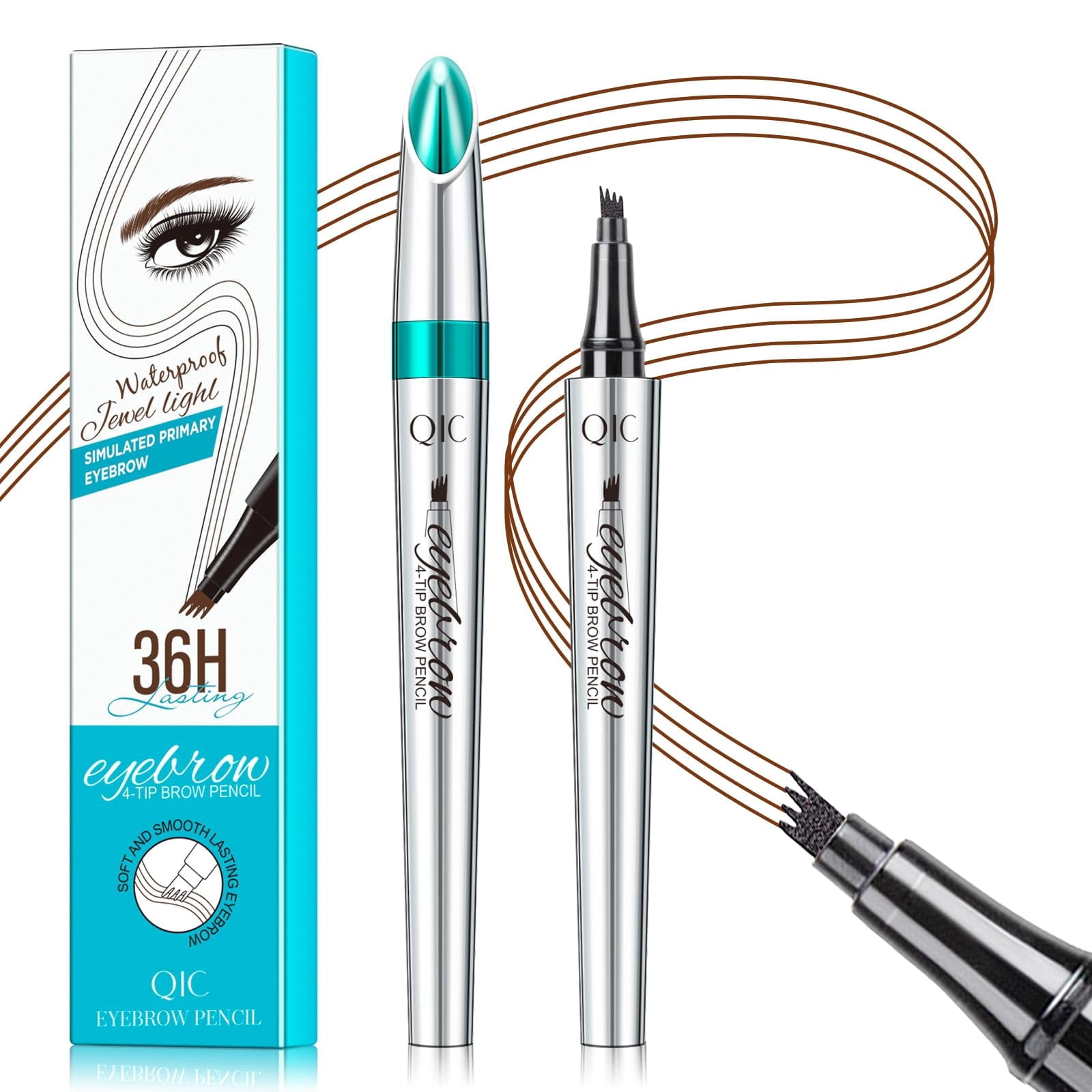 3D Microblading Eyebrow Pen, 5 Color Waterproof Microblading Eyebrow ...