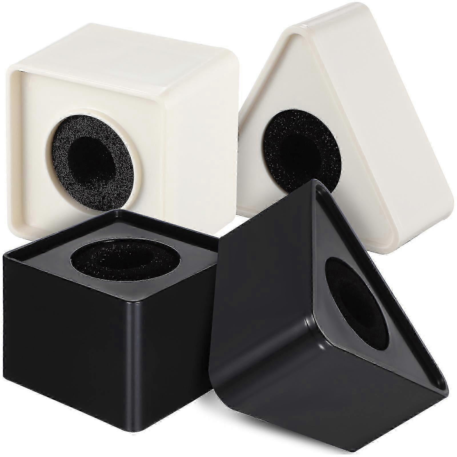 3D Microphone Logo Cube Stand with White Square Base, Modern Design for ...