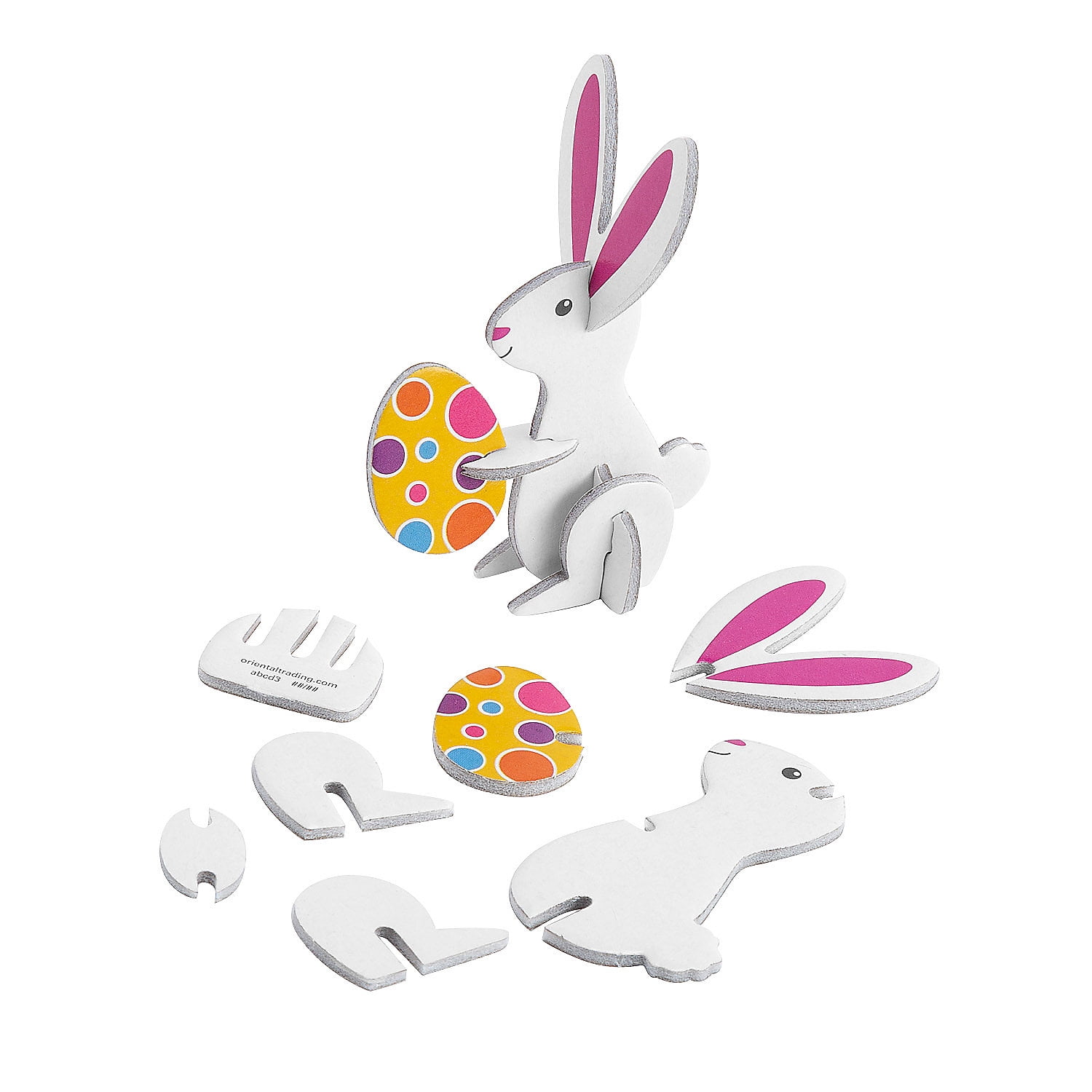 3D Mini Easter Bunny Puzzle Tabletop Decorations, Toys, Easter, 12 ...