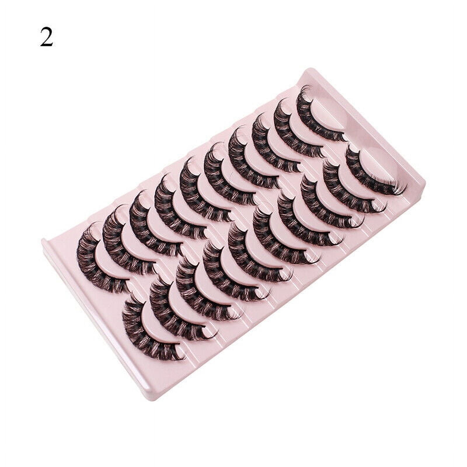 3D Mink Eyelashes Natural Long Thick Wispy Fluffy Volume False Lashes ...