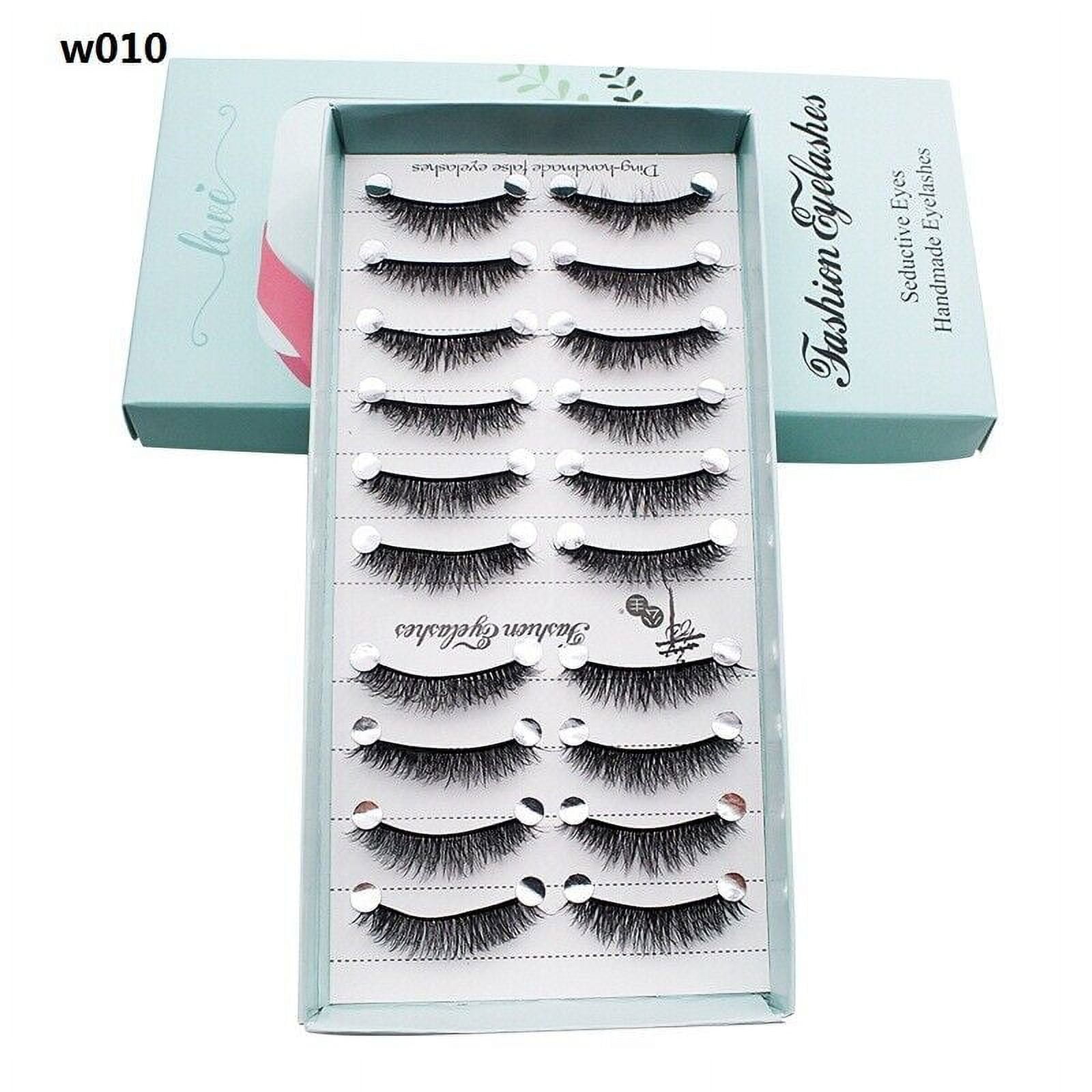 3D Mink Eyelashes Natural Long Thick Wispy Fluffy Volume False Lashes ...