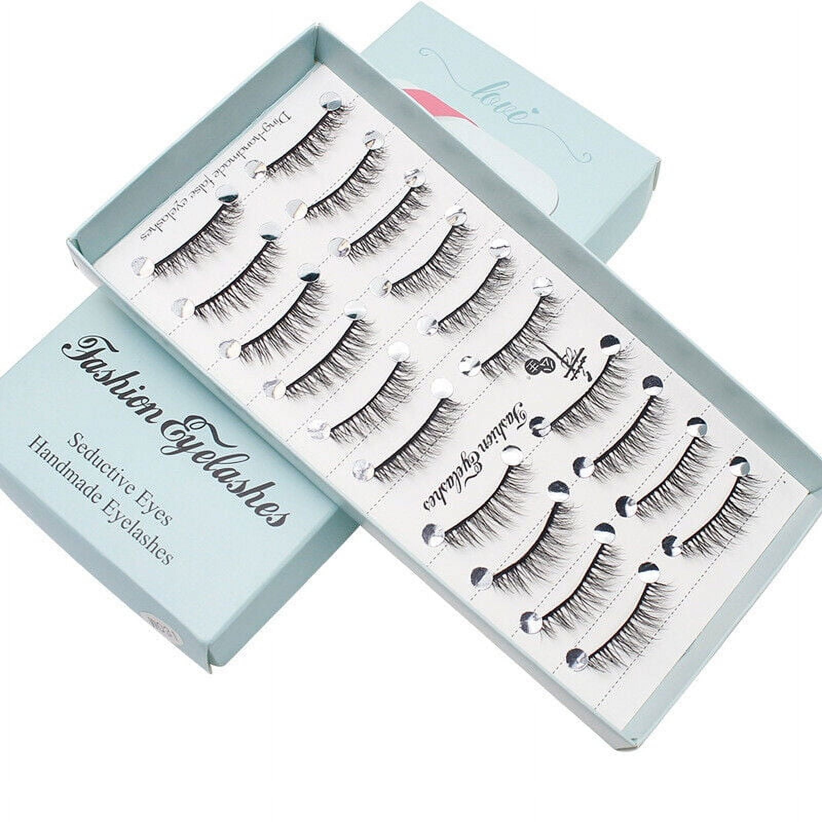 3D Mink Eyelashes Natural Long Thick Wispy Fluffy Volume False Lashes ...