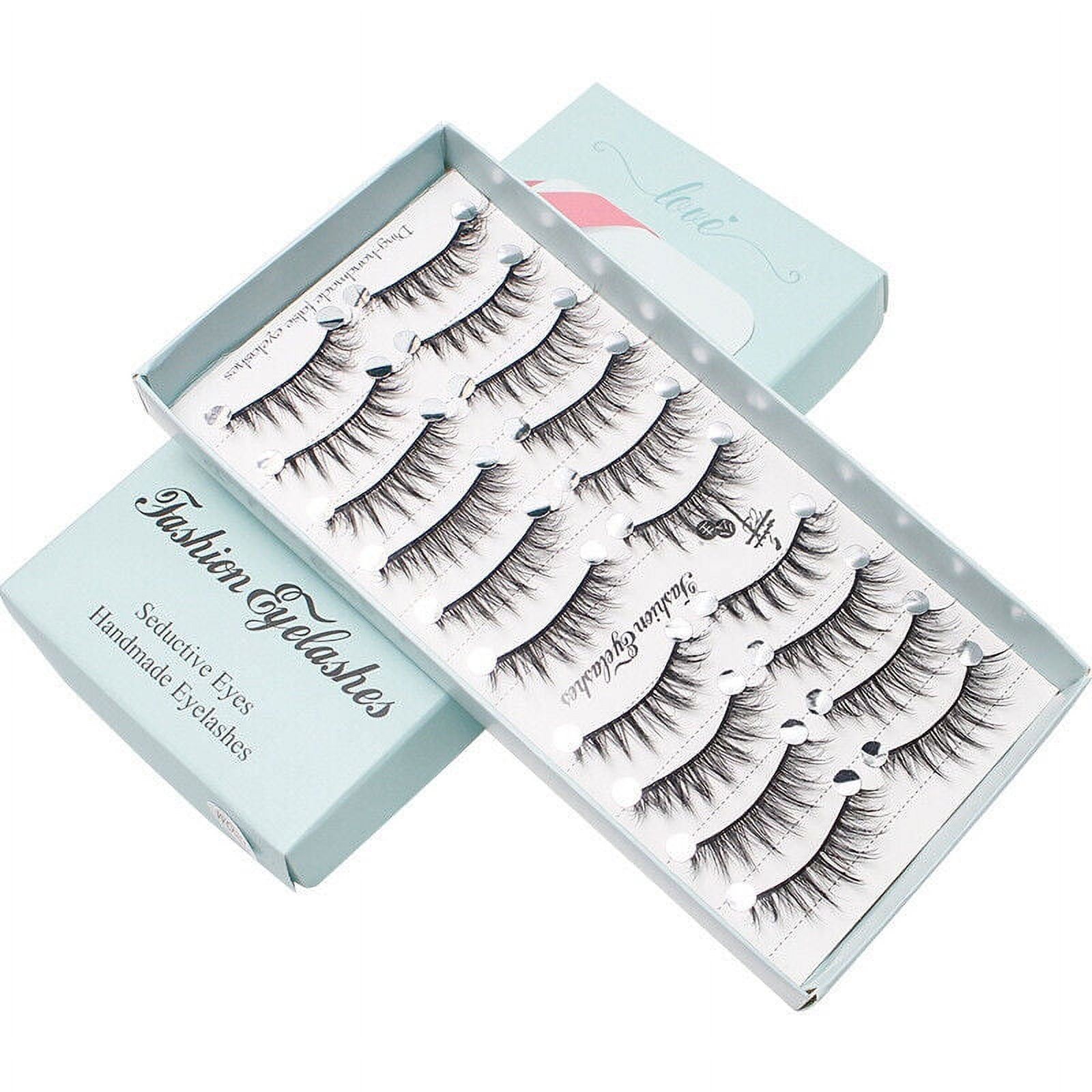 3D Mink Eyelashes Natural Long Thick Wispy Fluffy Volume False Lashes ...
