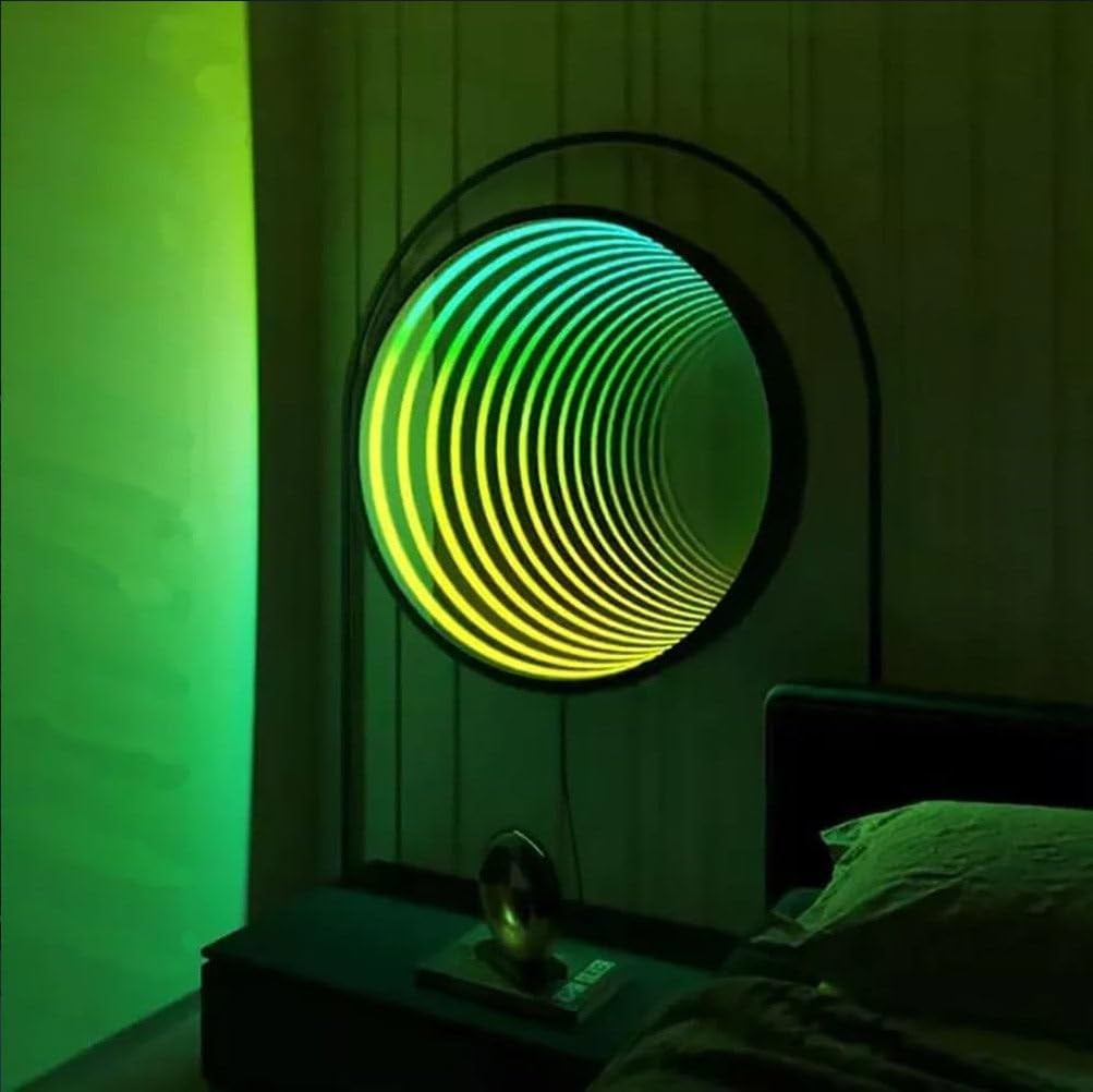 3D Mirror Tunnel Light, Infinity Mirror Tunnel Lamp, Infinity Square ...