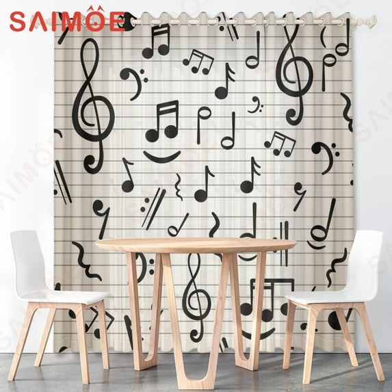 3D Modern Art Music Custom Curtains Rock Instrument Rack Drum Microph ...