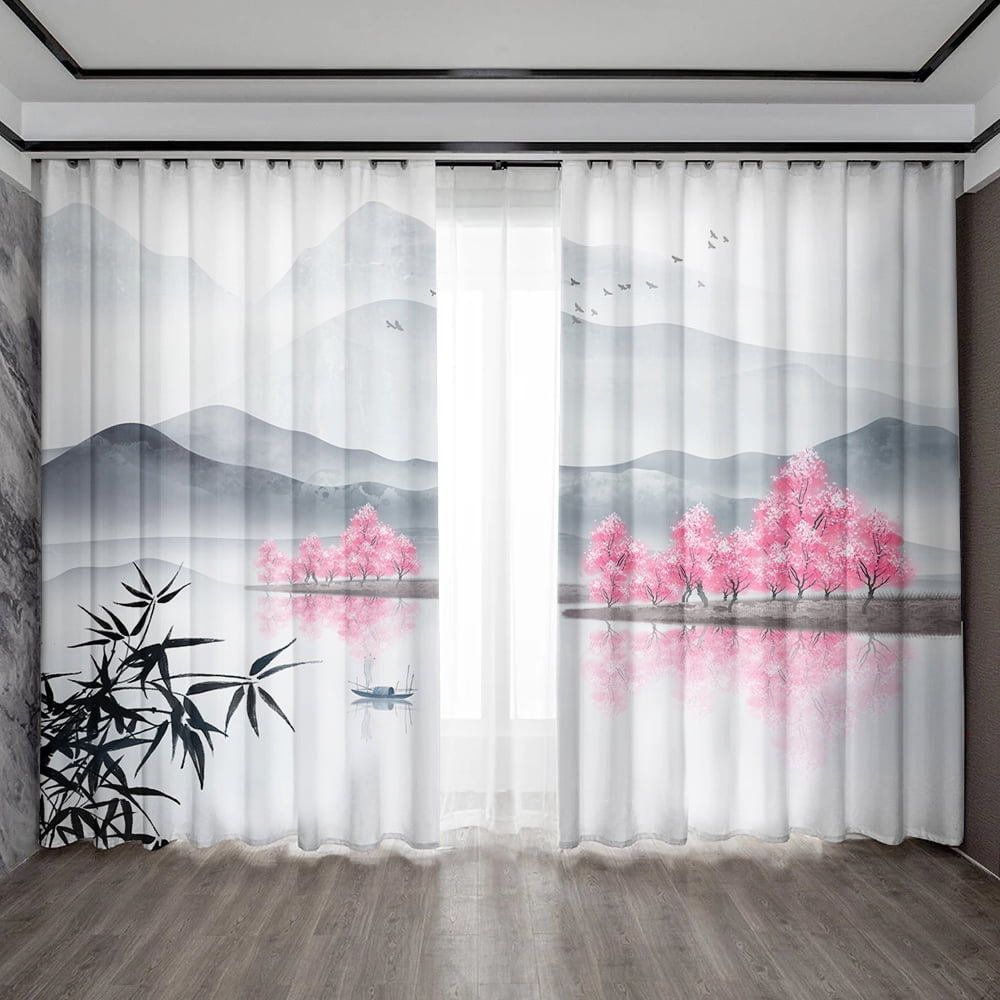 3D Modern Classic Gold Black Marble Pattern 2 Panel Thin Semi-Shading ...