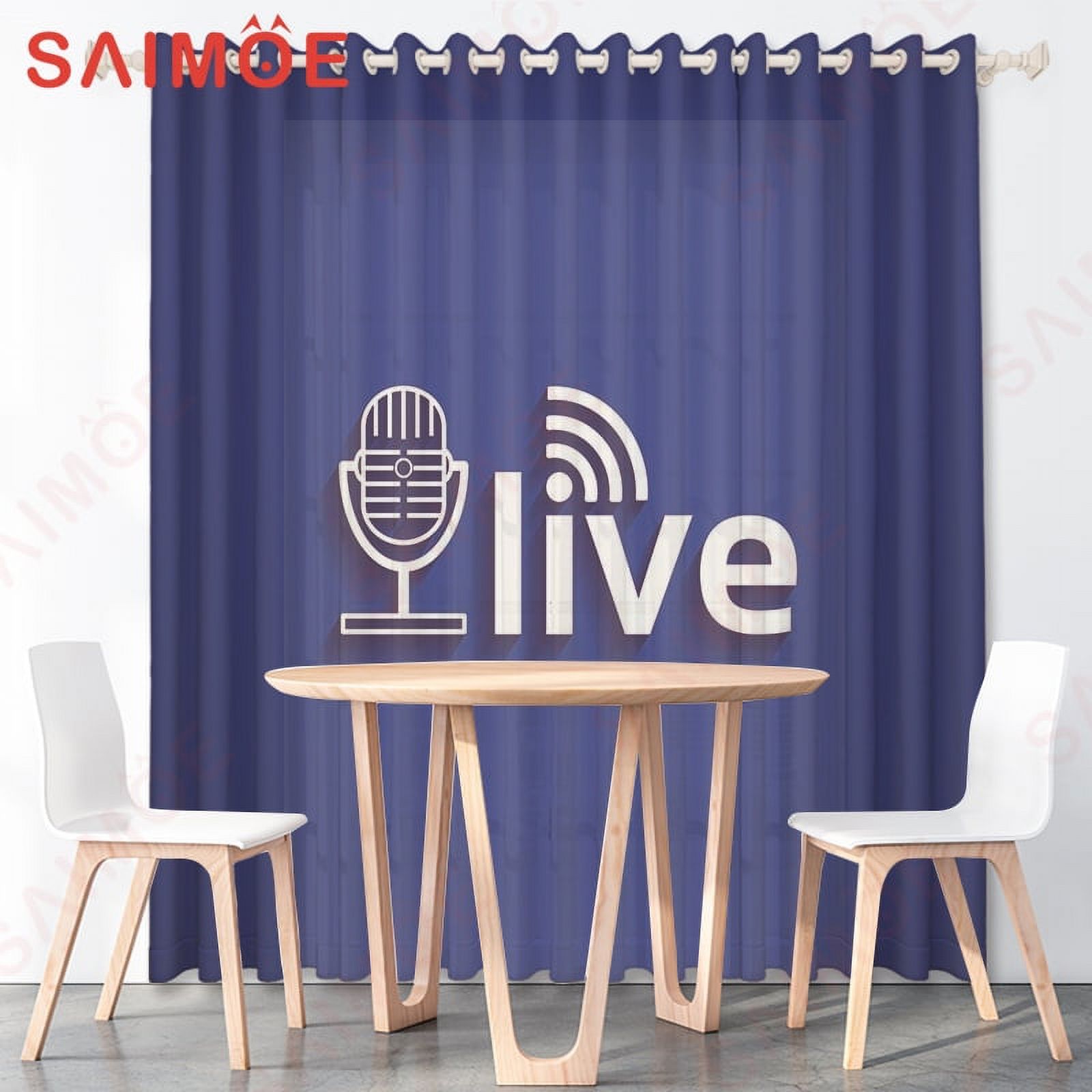 3D Modern Classic Music Background Curtains Character Microph Notes ...