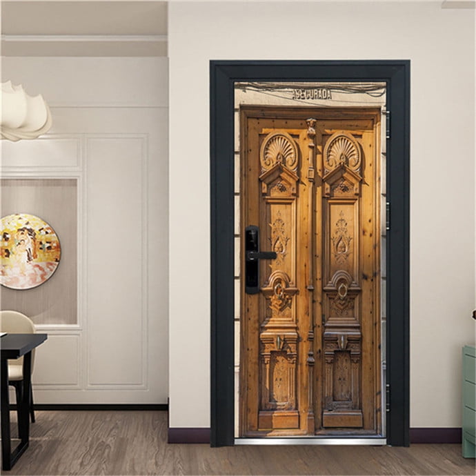 3D Modern Design Door Sticker Self Adhesive Vinyl Door Mural Poster ...