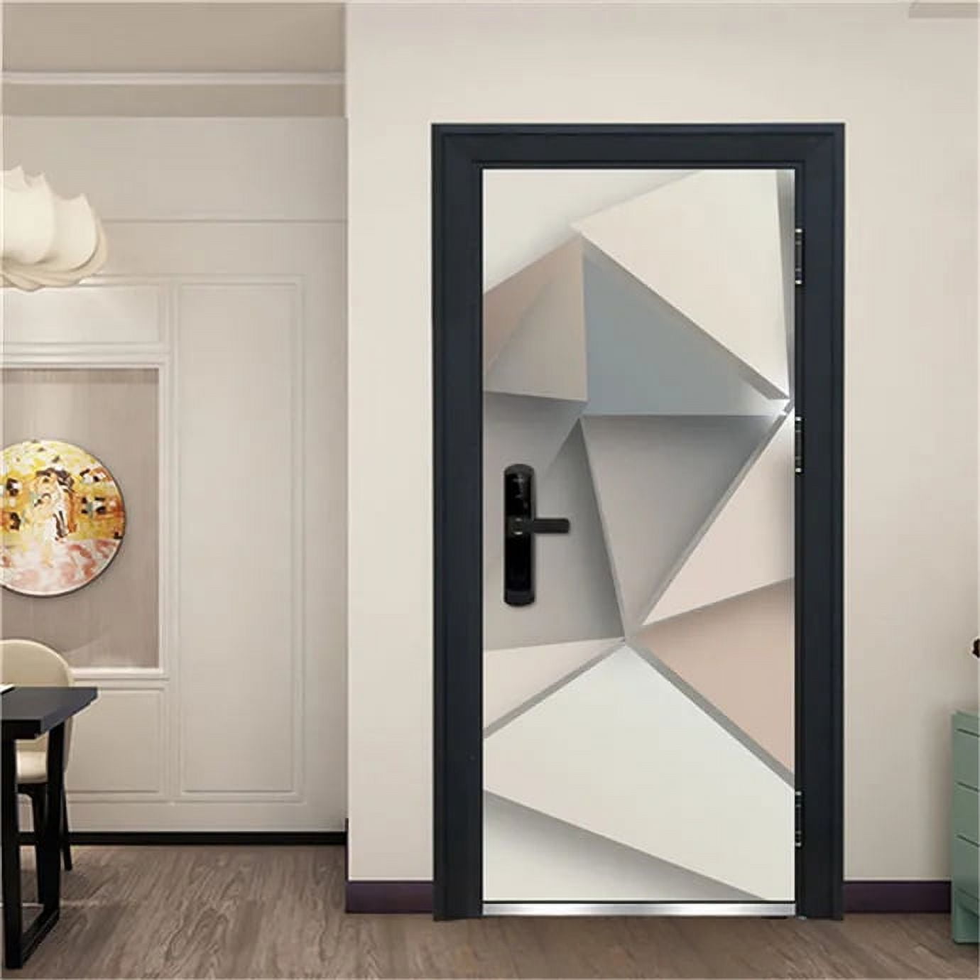 3D Modern Design Door Sticker Self Adhesive Vinyl Door Mural Poster ...