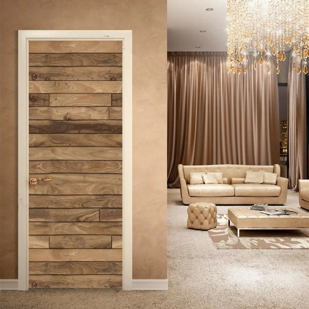 3D Modern Design Door Sticker Self Adhesive Vinyl Door Mural Poster ...