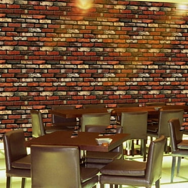3D Self-Adhesive Wall Paper Brick Stone Rustic Effect Wall Sticker Home ...
