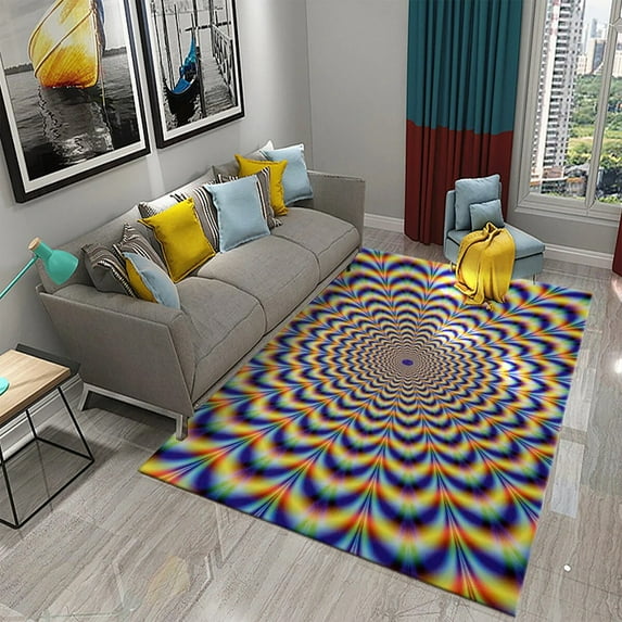 3D Modern Psychedelic Scene Abstract n Carpet Kitchen Toilet Non-Slip ...