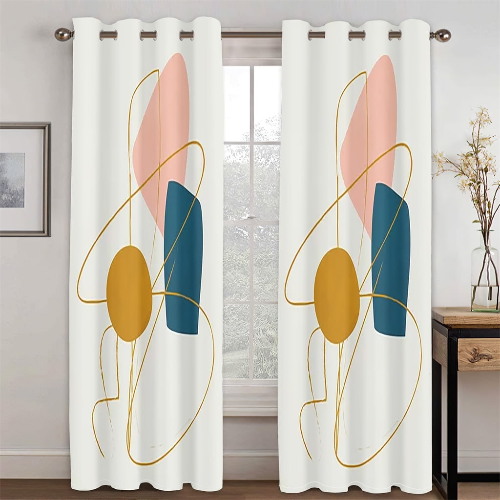 3D Modern Simple Style Home ration Color Stacked St Art Curtains Living ...