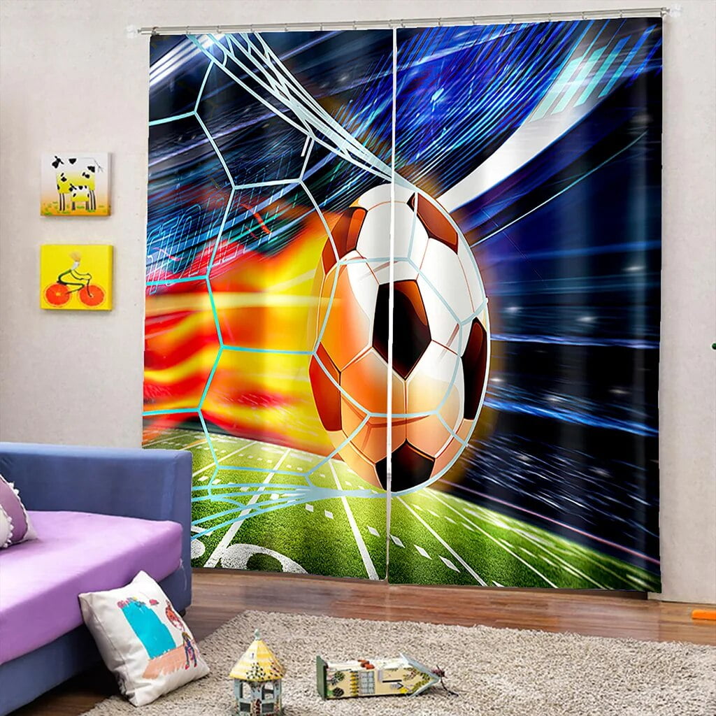 3D Modern Sports Football Printing Shading Curtain Is Suitable for ...