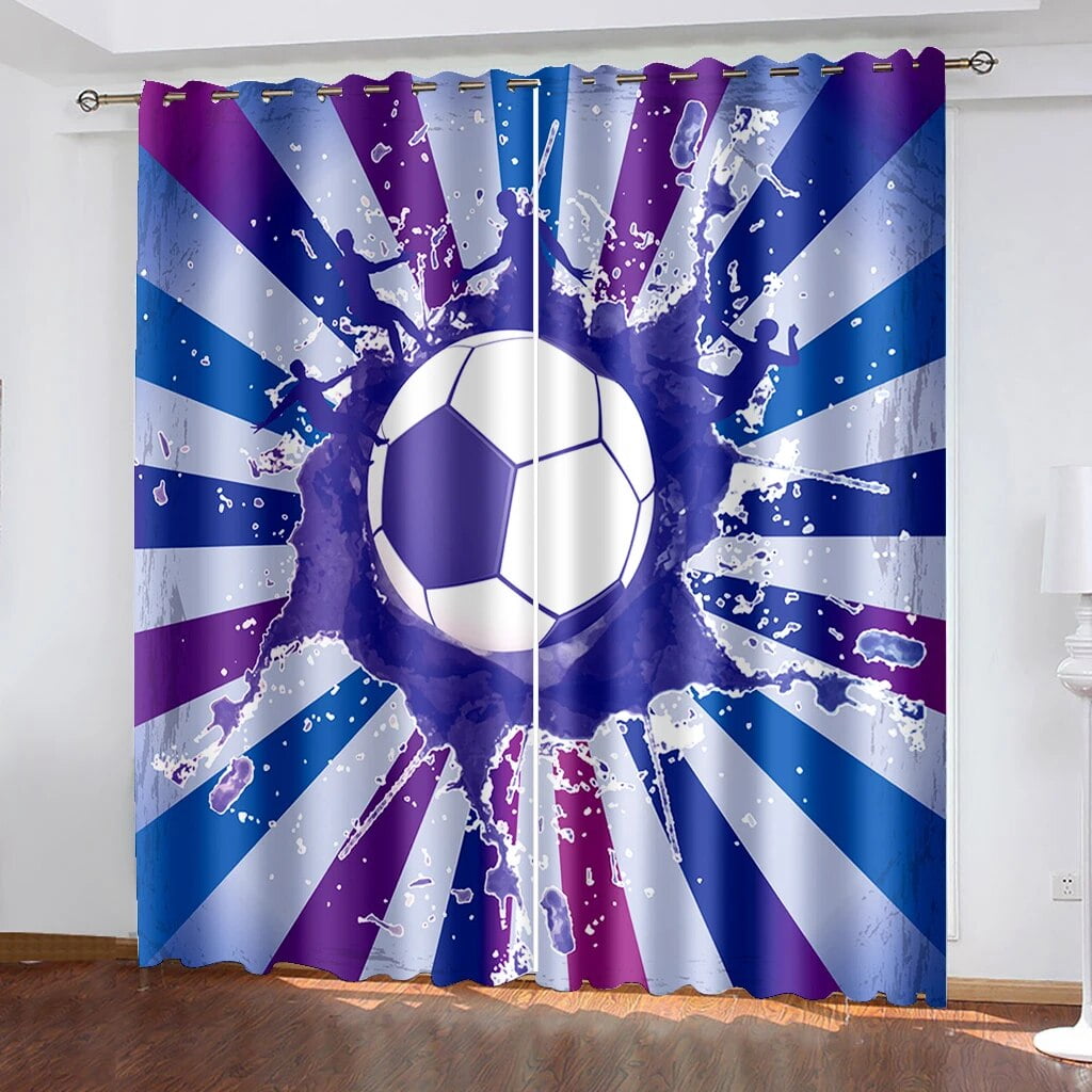 3D Modern Sports Football Printing Shading Curtain Is Suitable for ...