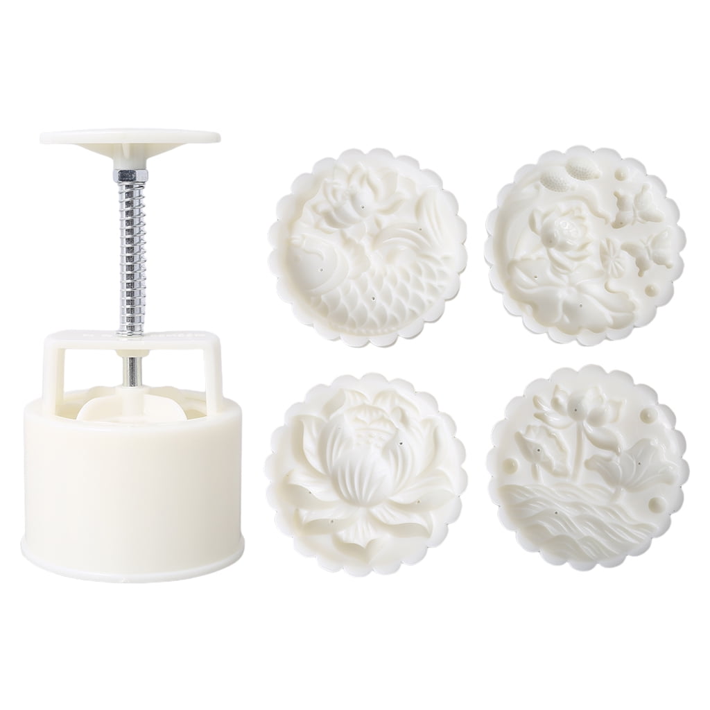 3D Mold Set Or 200g Flower Fish Patterns Cake Mold Press Safe Cookie ...