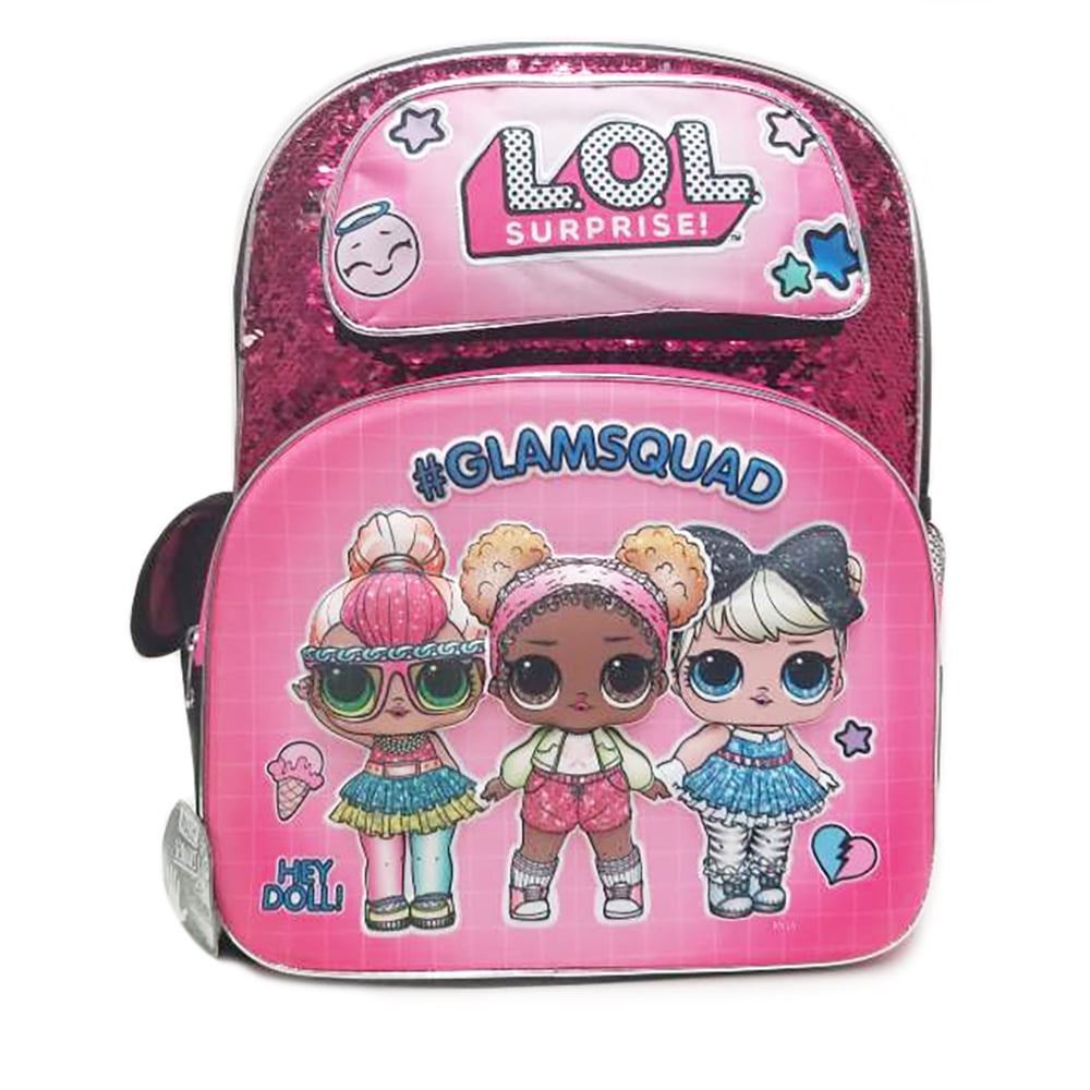3D Molded Magic Sequins L.O.L 16" Large Backpack - Walmart.com