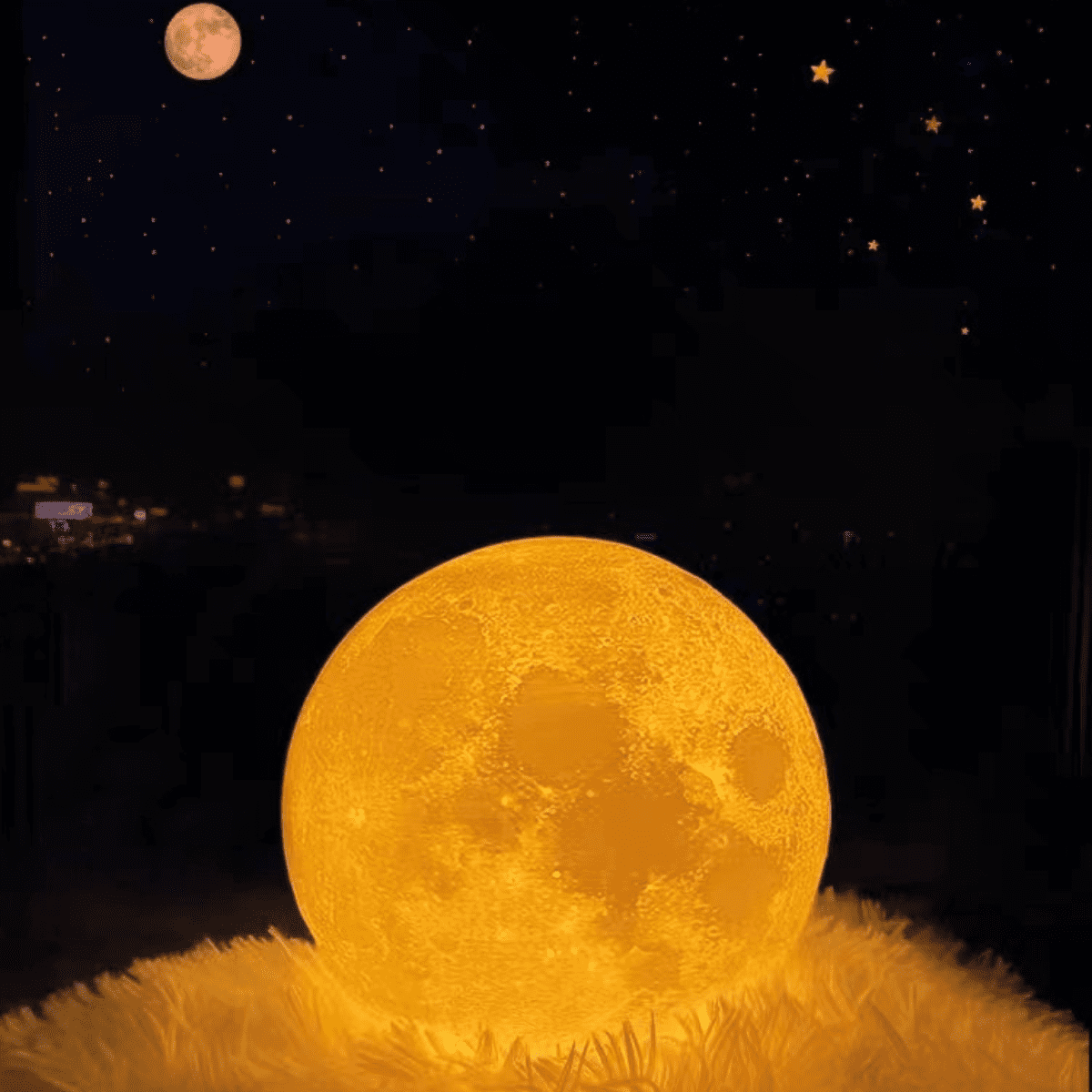 3D Moon Lamp, 3 inches Moon Lights, Night Light for Kids Adults ...