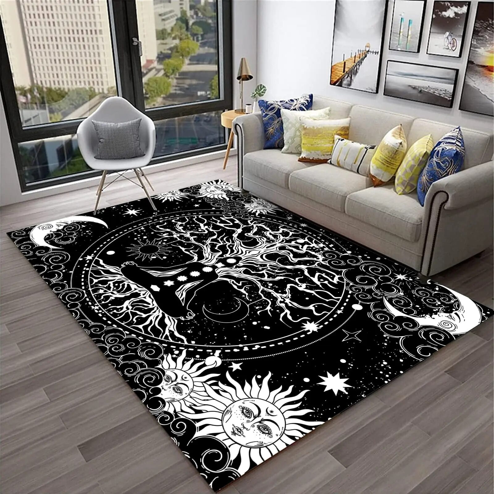 3D Moon Phase Tree of Life Carpet Area Rug Sun and Moon Carpets ...