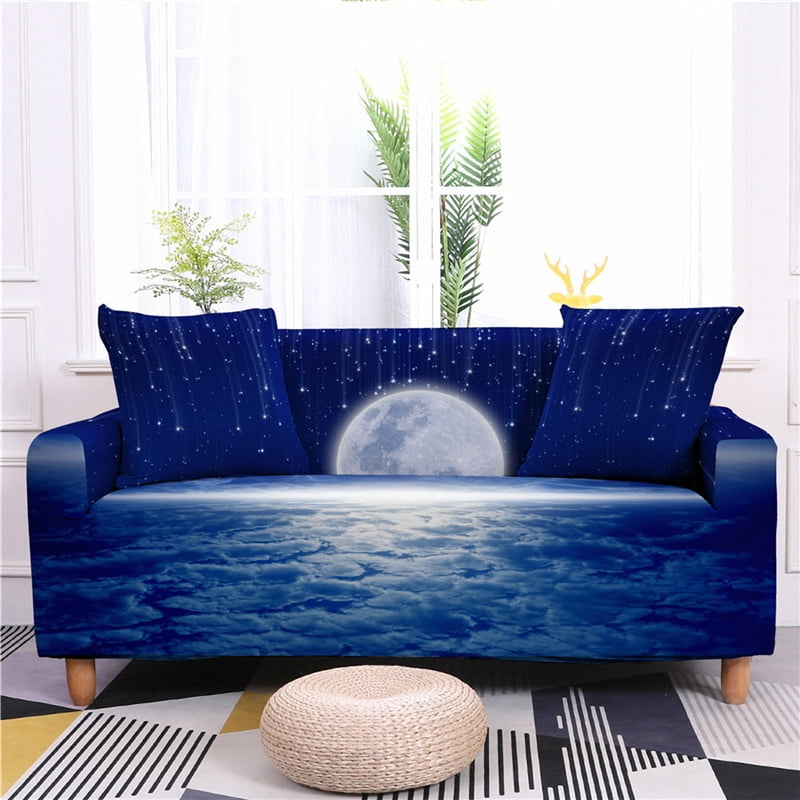 3D Moon Starry Sky Print Sofa Cover Slipcover Stretch Sofa Cover for ...