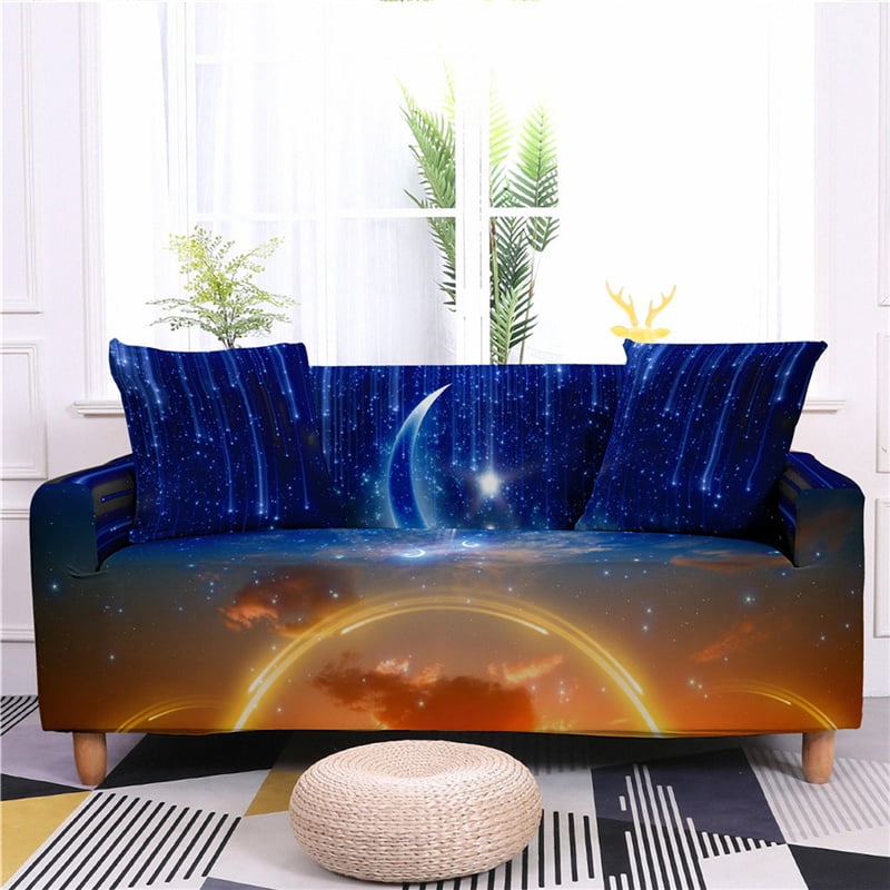 3D Moon Starry Sky Print Sofa Cover Slipcover Stretch Sofa Cover for ...