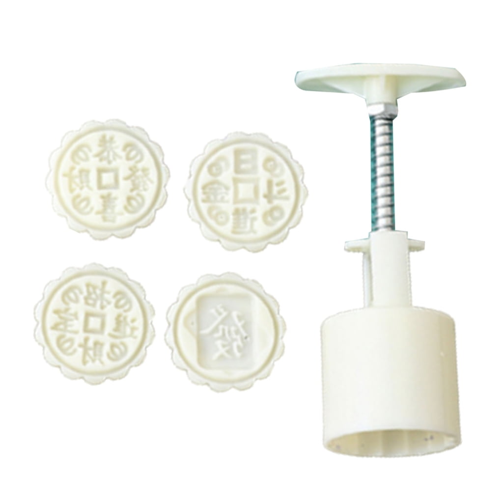 3D Mooncake Mold Multiple Pattern Stamps Hand Press Cookie Mould ...