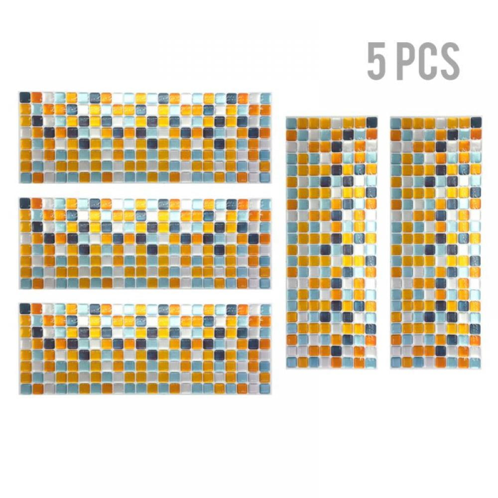3D Mosaic Tile Sticker Removable Wallpaper Tile Green, 3D Self Adhesive ...