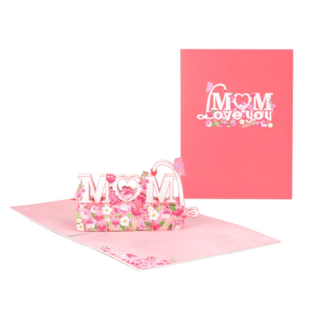 3D Mother Day Love Mom Greeting Card Party Message Cards Supplies for ...