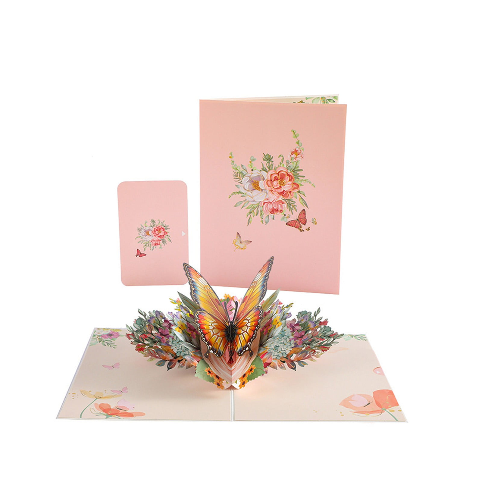 3D Mother's Day Butterfly Series Bouquet Folding Greeting Card, Paper ...