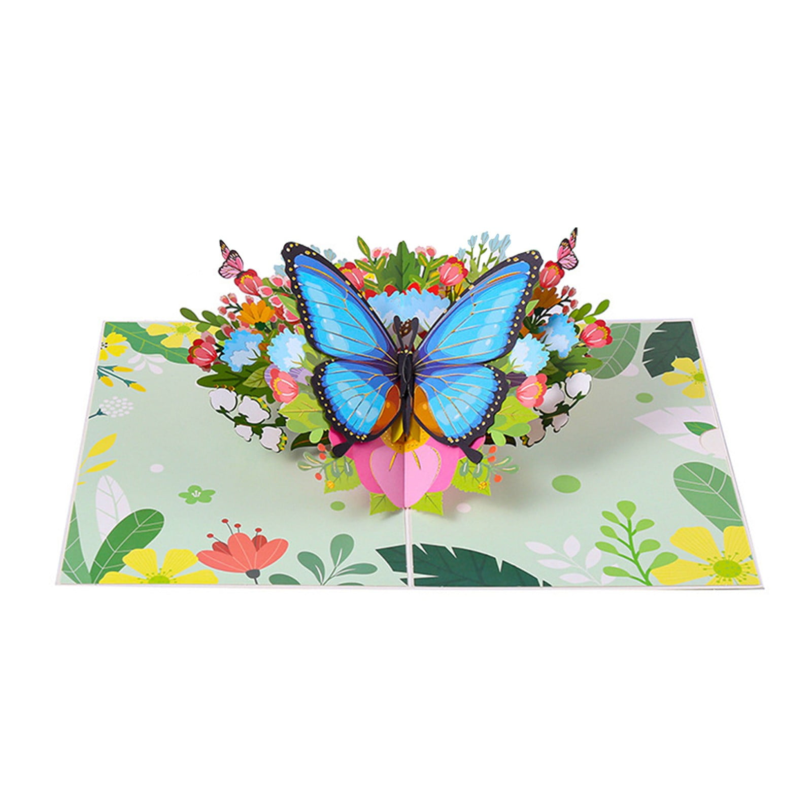 3D Mother's Day Butterfly Series Bouquet Folding Greeting Card, Paper ...