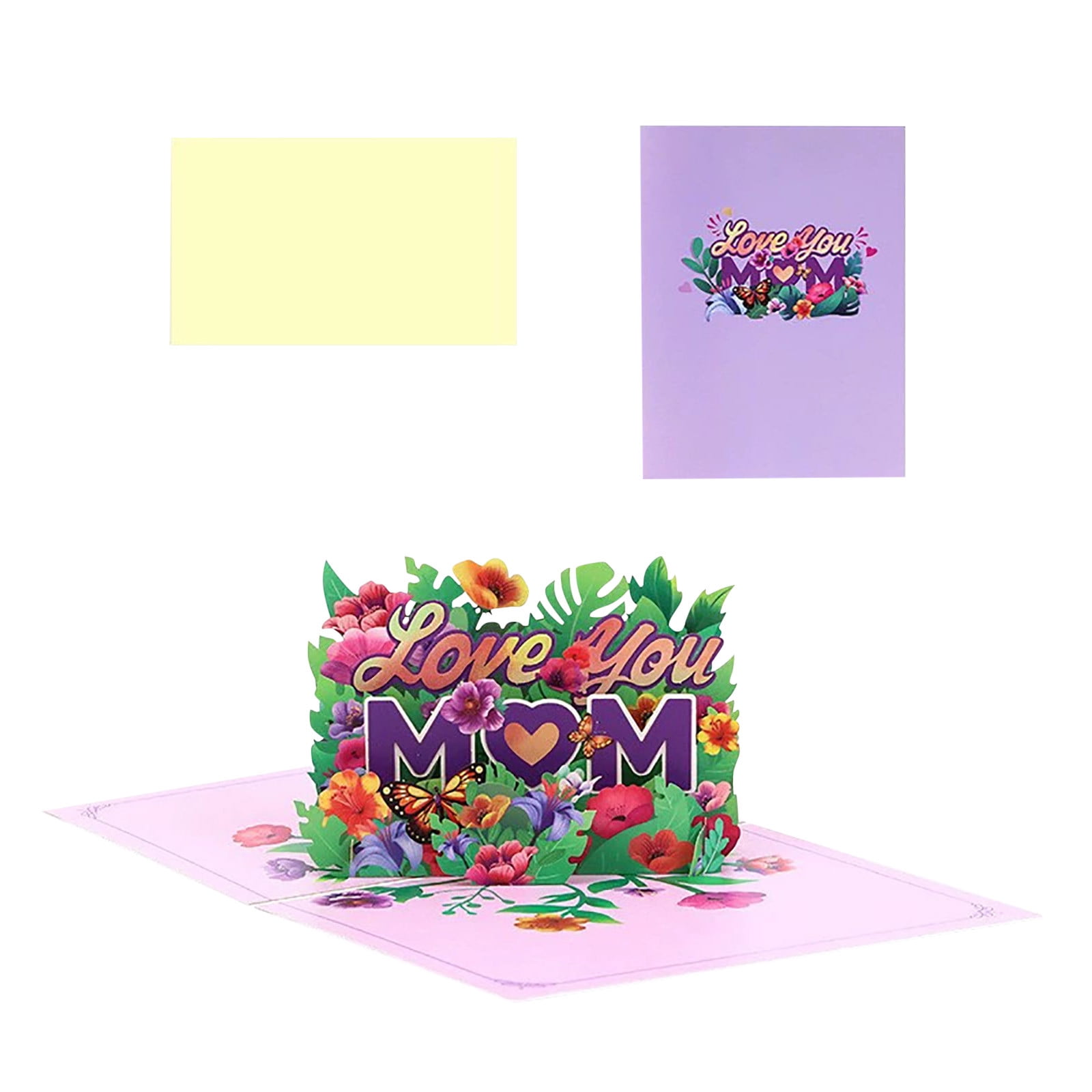 3D Mother’s Day Card – Intricate Cut ‘Mom Love You’ Design Elegant ...