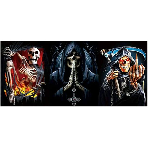 3D Motion Holographic Lenticular Wall Poster Grim reaper - Walmart.com