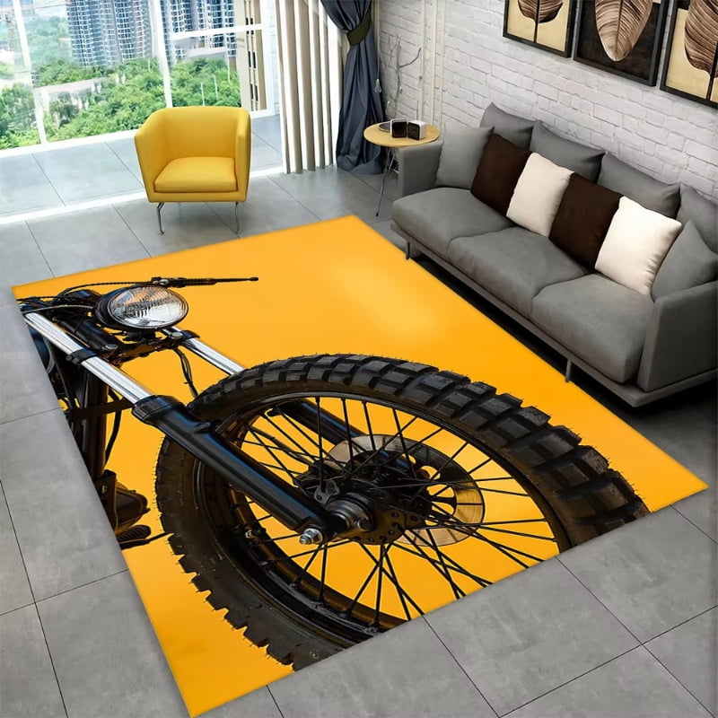 3D Motorcycle Racing Carpet Rug for Living Room Bedroom Bedside Area ...