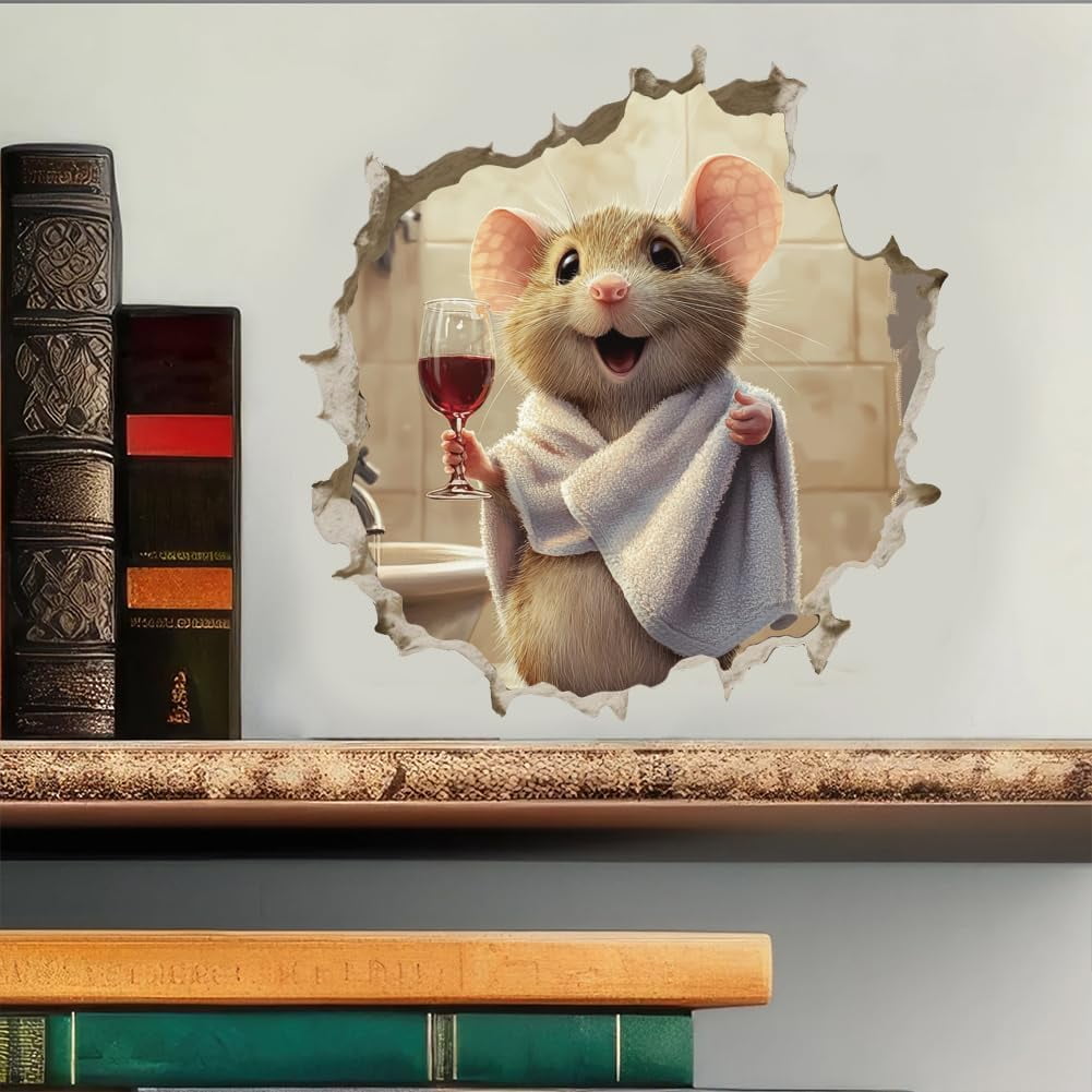 3D Mouse's Life Wall Decals Mouse Wall Stickers Room Decor Mouse ...