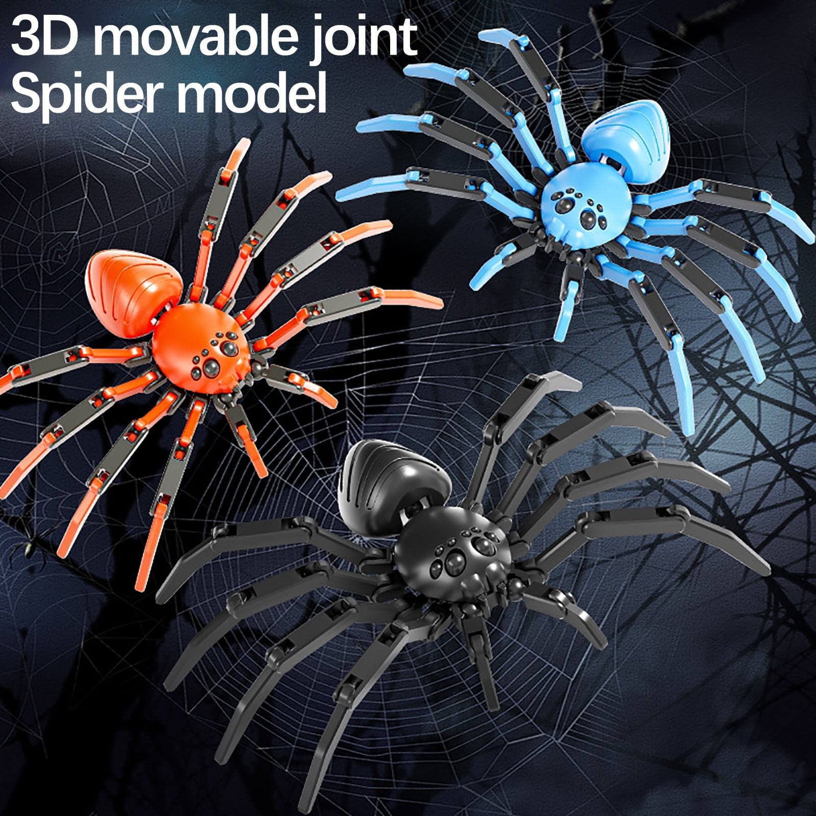 3D Movable Joint DIY Spider Model Toy for Kids - Realistic Simulation ...