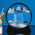 3D Moving Sand Art Picture Round Glass Deep Sea Sandscape Hourglass ...
