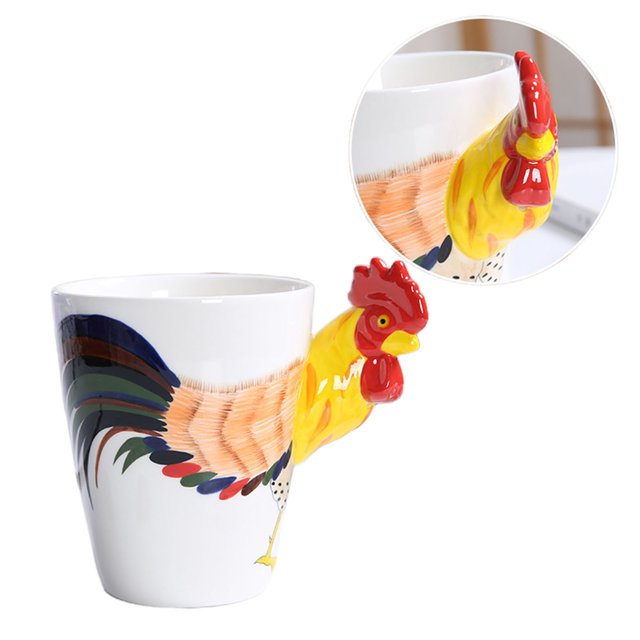 3D Mugs, Animal Design Coffee Cups, 450ml Ceramic Coffee Mug for Animal ...