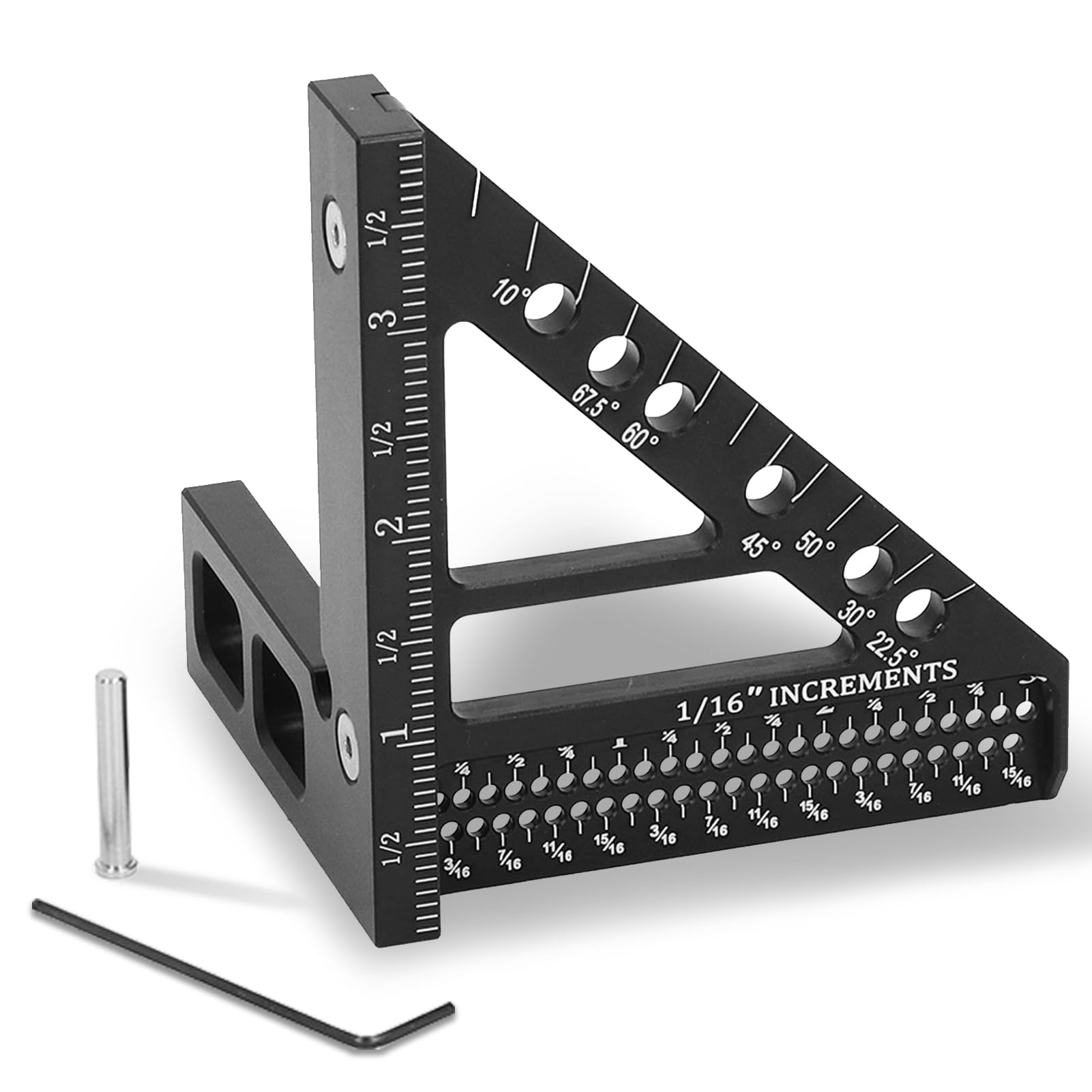 3D Multi Angle Measuring Ruler, 22.5 ‑ 67.5 Degree Measuring Ruler with ...